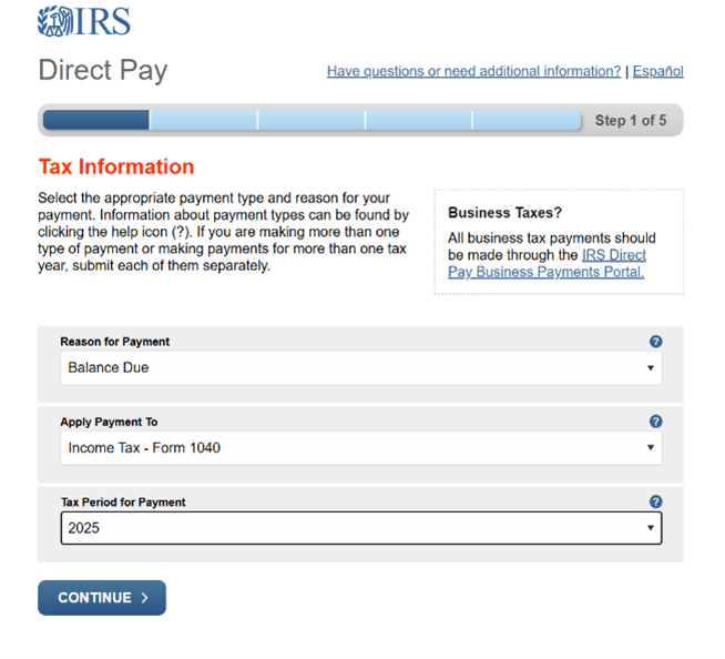 IRS Direct Pay: Step-by-Step Guide | Wegner CPAs